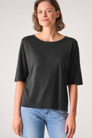 Hempage Hempage Damen vegan T-Shirt Casual Fit Schwarz