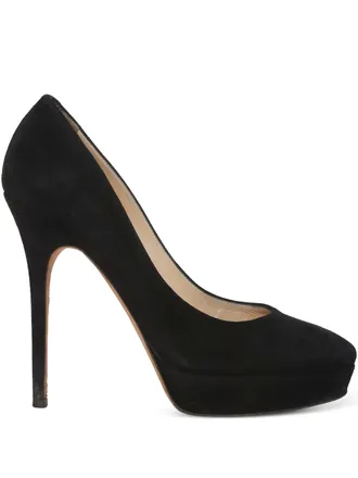 Jimmy Choo London escarpins en daim à talon 130 mm - Noir