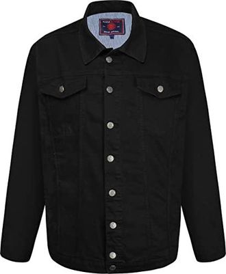 KAM Veste Jean Extensible Grande Taille Homme Grande Taille Homme Noir