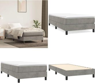 vidaXL Bettgestell ohne Matratze Hellgrau 90x190 cm Samt - Samtbettw&auml;sche - Bettesrahmen - Boxspringbett - Doppelbett - Einzelbett - Home & Living