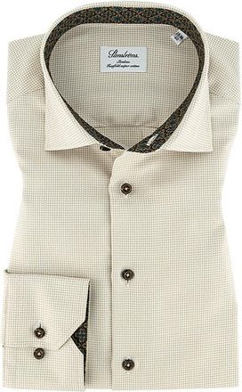Stenströms Herren Hemd beige Baumwolle