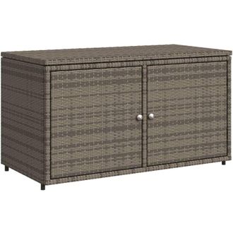vidaXL Armoire de rangement jardin gris 110x55x60,5 cm r&eacute;sine tress&eacute;e