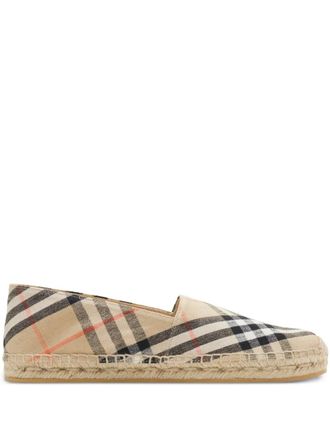 Burberry espadrilles Check Mews - Tons neutres