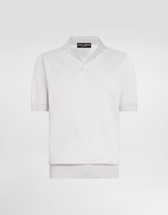 Dolce & Gabbana Polohemd Aus Seide - Mann Strickwaren Grau 54