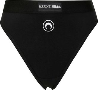 Marine Serre Slip brod&eacute; Crescent Moon - Femme - Sous-v&ecirc;tements - Noir - Taille: 38 FR