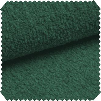 Novely ABEL - Flauschiger Bouclé-Polsterstoff - Recycelter Stoff - Schwer Entzündbarer Möbelstoff - UV-Beständige Meterware 1lfm | Farbe: 09 Dunkelgrün