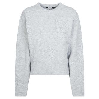 Rotate 3D Blumenstrick - - Knitwear - Damen - Grau - M