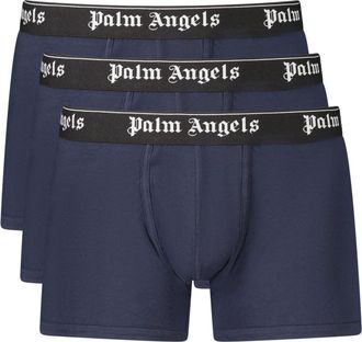 Palm Angels Homme, Sous-v&ecirc;tements, Bleu, Taille: S Classic Tri-Pack Boxer Shorts