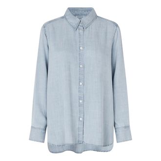 Masai Femme, Blouses et Chemises, Bleu, Taille: 36 FR Chemise en Denim L&eacute;ger au Style Intemporel