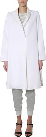 Fabiana Filippi Femme, Manteaux, Blanc, Taille: 38 FR V-Neck Jewel Detail Under