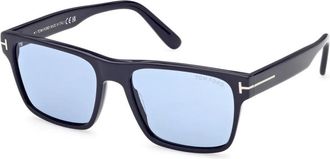 Tom Ford Homme, Accessoires, Bleu, Taille: 55 MM Calder Lunettes de soleil