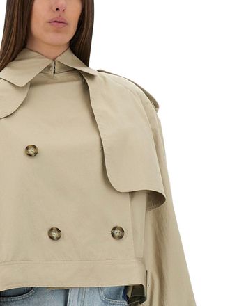 Stella McCartney Belted Short Trench Coat - Beige