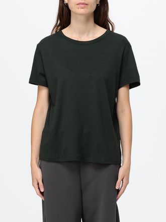 Max Mara S Max Mara T-Shirt aus Baumwollmischung mit Rundhalsausschnitt und &uuml;berschnittenen Schultern