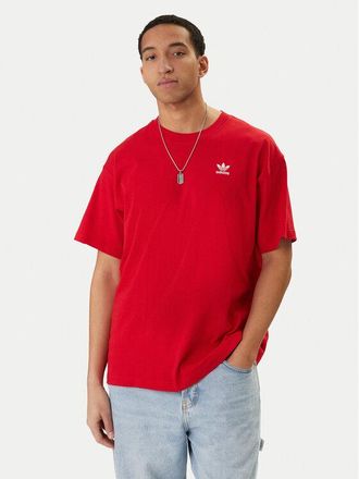 adidas T-Shirt Trefoil Essentials KC8984 Rot Oversize