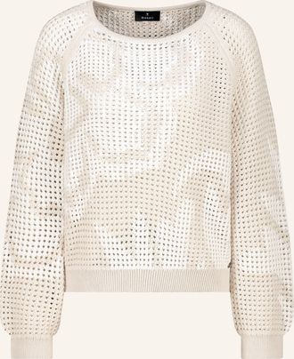 Monari Monari Pullover Mit Pailletten beige
