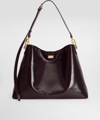 Dolce & Gabbana Large Vittoria Calfskin Shoulder Bag - Frau Schulter- Und Umh&auml;ngetaschen Violett Onesize