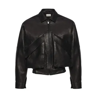 Magda Butrym Femme, Vestes, Noir, Taille: 36 FR Leather 17 Jacket