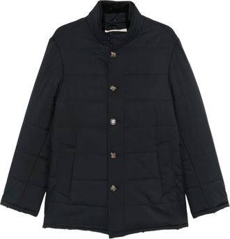 Barba Gesteppter Mantel mit Knöpfen - Blau