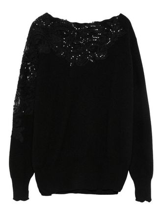 Ermanno Scervino Pull Col Rond - Noir