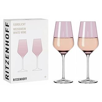 Ritzenhoff Ritzenhoff 3641003 Verre &agrave; vin blanc 300 ml - s&eacute;rie Fjordlicht n&deg; 3, 2 pi&egrave;ces avec d&eacute;grad&eacute; Berry - Made in Germany, Petits Fruits
