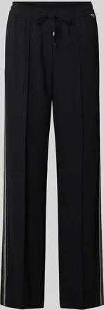 Marc Cain Hose mit elastischem Bund und Galonstreifen