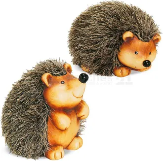Matches 21 matches21 Putzige Igel Dekofiguren mit Kunstfell - Herbstdeko Igel 2er Set aus Ton - Igel als Herbstdekoration 19 cm