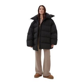 Estro & Luminara Femme, Vestes, Noir, Taille: 36 FR Veste matelass&eacute;e oversize