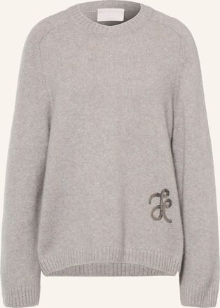 Hemisphere Hemisphere Pullover Mit Cashmere Und Pailletten grau