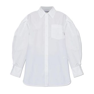 Ganni Femme, Blouses et Chemises, Blanc, Taille: 40 FR Chemise avec poche
