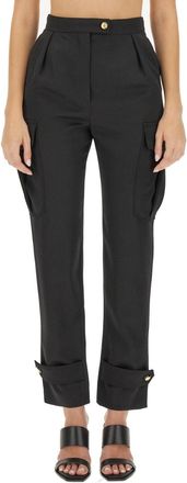Alexander McQueen Wool Military Trousers - Black