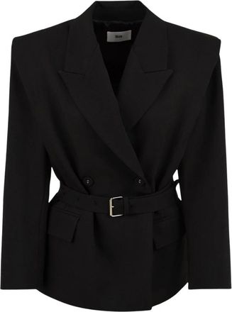 SOLOTRE Jacke mit Schulterfalte - - Jackets - Damen - Schwarzk - M