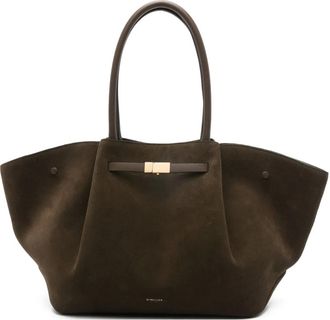 DeMellier gold-tone suede tote bag - Braun