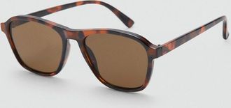 Mango Lunettes de soleil monture plastique chocolat - Femme - Taille unique - MANGO