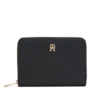 Tommy Hilfiger Geldb&ouml;rse Tommy Hilfiger Th Icon Med Za Nylon AW0AW17741 Schwarz