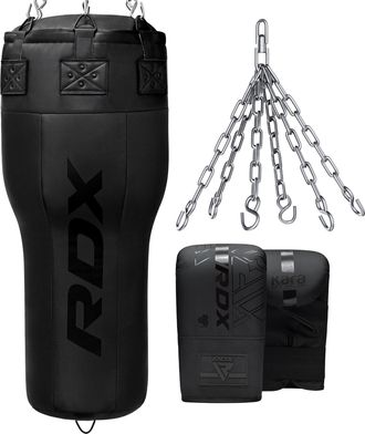 RDX Sports Uppercut Boxen Boxsack, Hängend Punch Bag mit Handschuhen und Stahlkette, boxbeutel gefüllter und ungefüllter, Erwachsene Maya Hide Leder Punching Bag