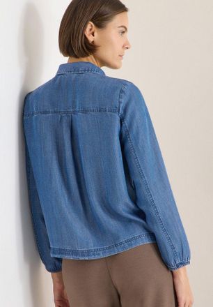 Cecil Langarmbluse Feminine Smock-Detail an der Schulter