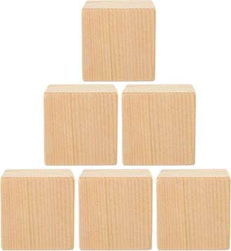 NUOBESTY 6 St&uuml;ck Quadratische M&ouml;belbeine 5x5x5cm Bett Sofah&ouml;henversteller mit Anti Wackel Funktion rutschfest Bodenschutz f&uuml;r Tisch Stuhl und Bettgestell