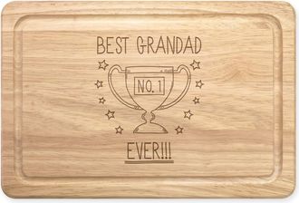 Gift Base Bester Opa Ever Nr. 1 Trophäe Rechteckig Holz Schneidebrett