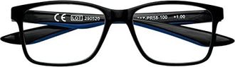 Zippo Lunettes de lecture de, faite avec un cadre de lignes douces, idéale pour les hommes et les femmes, dioptre +3,50, couleur noire