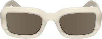 Calvin Klein Unisex Adult Sunglasses CK24511S - Chalk with Solid Brown Lens