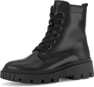 Gabor Damen Combat Boots, Frauen Stiefeletten,Wechselfu&szlig;bett,Best Fitting,uebergangsschuhe,uebergangsstiefel,schwarz (schwarz),37.5 EU / 4.5 UK