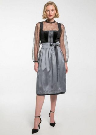 Spieth & Wensky A-Linien-Kleid Buchsbaum (1-tlg) mit Blumenanhänger am Reißverschluss