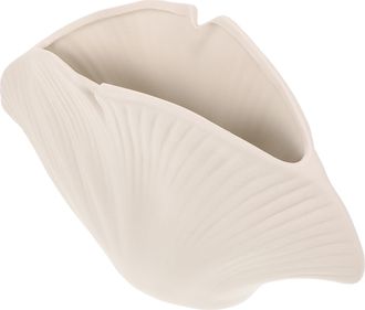 DOITOOL Keramikvase Muschelf&ouml;rmig Schmale Desktop Vase aus Keramik Deko Vase f&uuml;r Trockenblumen und Blumenarrangements Moderne Wohnraumdeko f&uuml;r Wohnzimmer und 