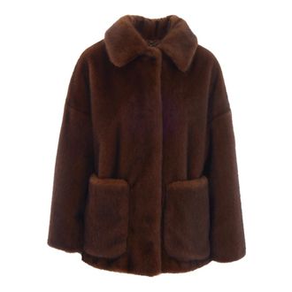 Herno Weicher Kunstpelz-Bomber - - Jackets - Damen - Braun - M