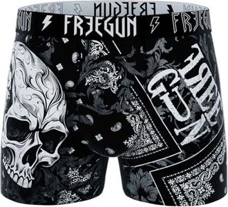 Freegun Boxer Homme Microfibre Skull Tête de Mort (M, Skull Bandana)