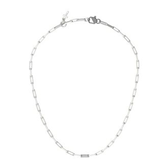 John Richmond Femme, Accessoires, Gris, Taille: ONE Size Collier cha&icirc;ne &agrave; maillons allong&eacute;s