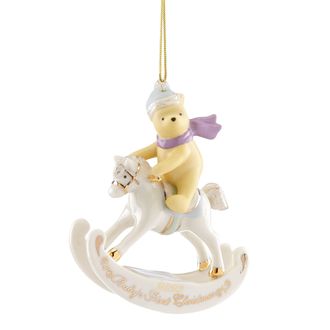 Lenox The Pooh 1st Christmas Ornament 2023 Winnie Puuh Babys 1. Weihnachtsschmuck, Porzellan, 0.32