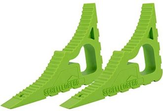 Schellenberg 66363 Fensterstopper und Türstopper Doppelpack, Türkeil, Fenster Sicherung gegen zuschlagen, Hellgrün, 2er Set