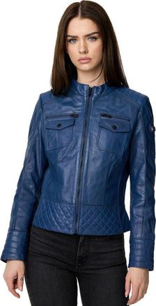 Tazzio Lederjacke F524 moderne & zeitlose Damen Jacke im Biker Look