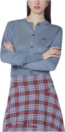 Vivienne Westwood Femme, Pulls, Bleu, Taille: 40 FR Bea Cropped Cardigan